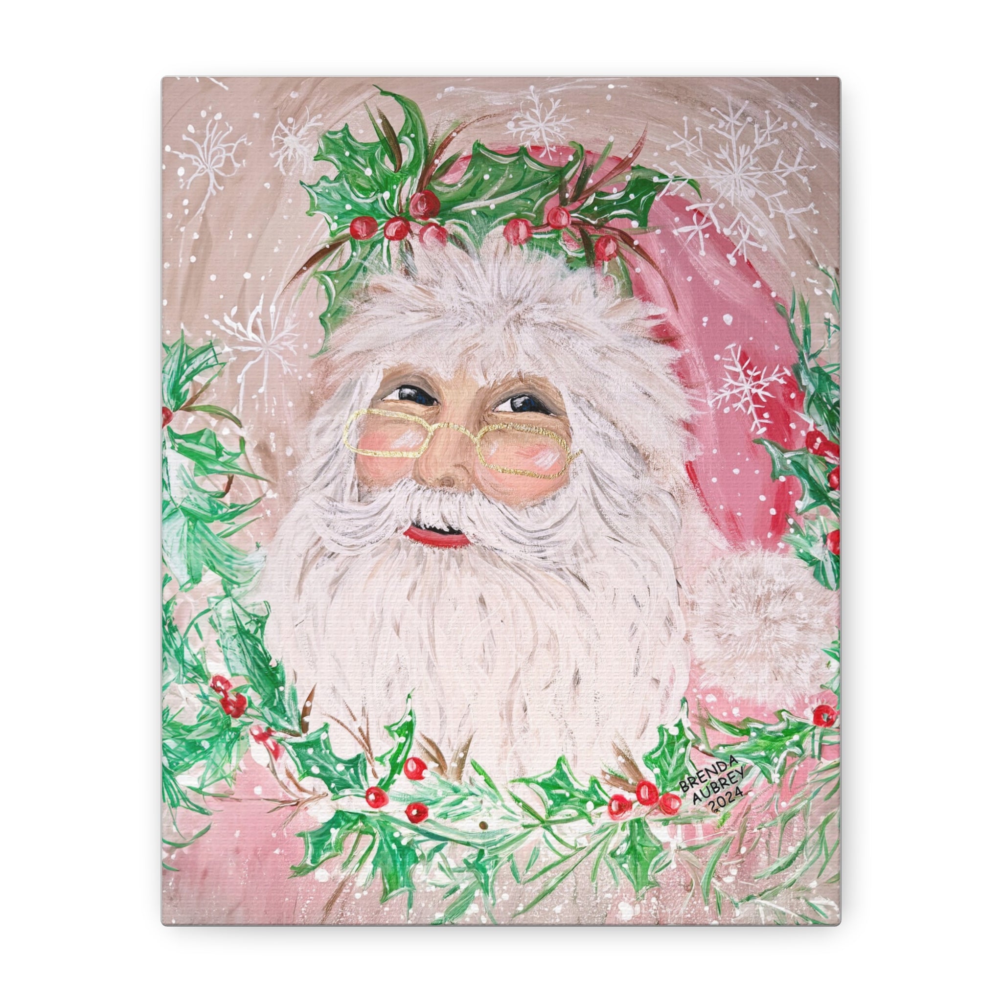 2024 PINK SANTA (Print on Canvas) – Artsie Aubrey's